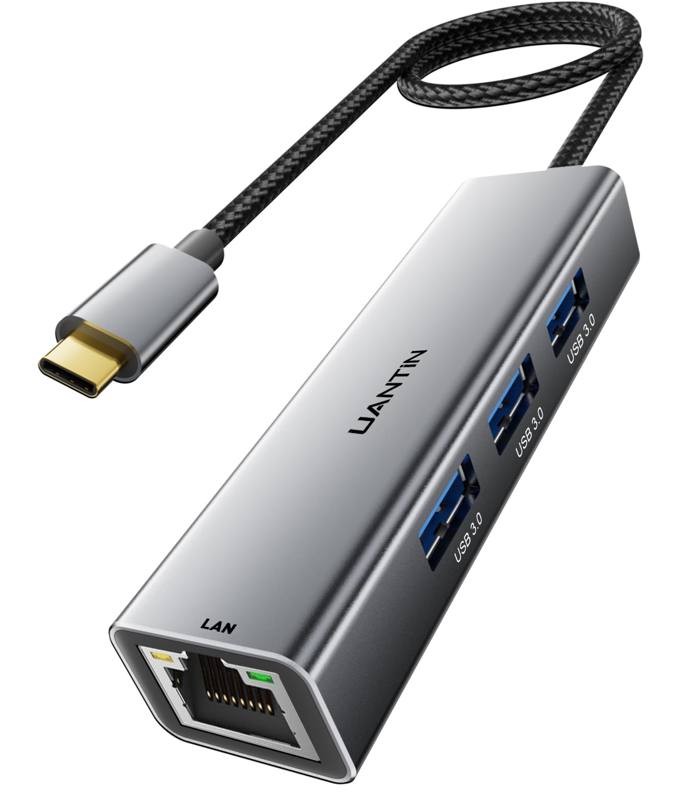 USB C to Ethernet Adapter | 4-in-1 USB-C Hub to Gigabit RJ45 with 3 ...