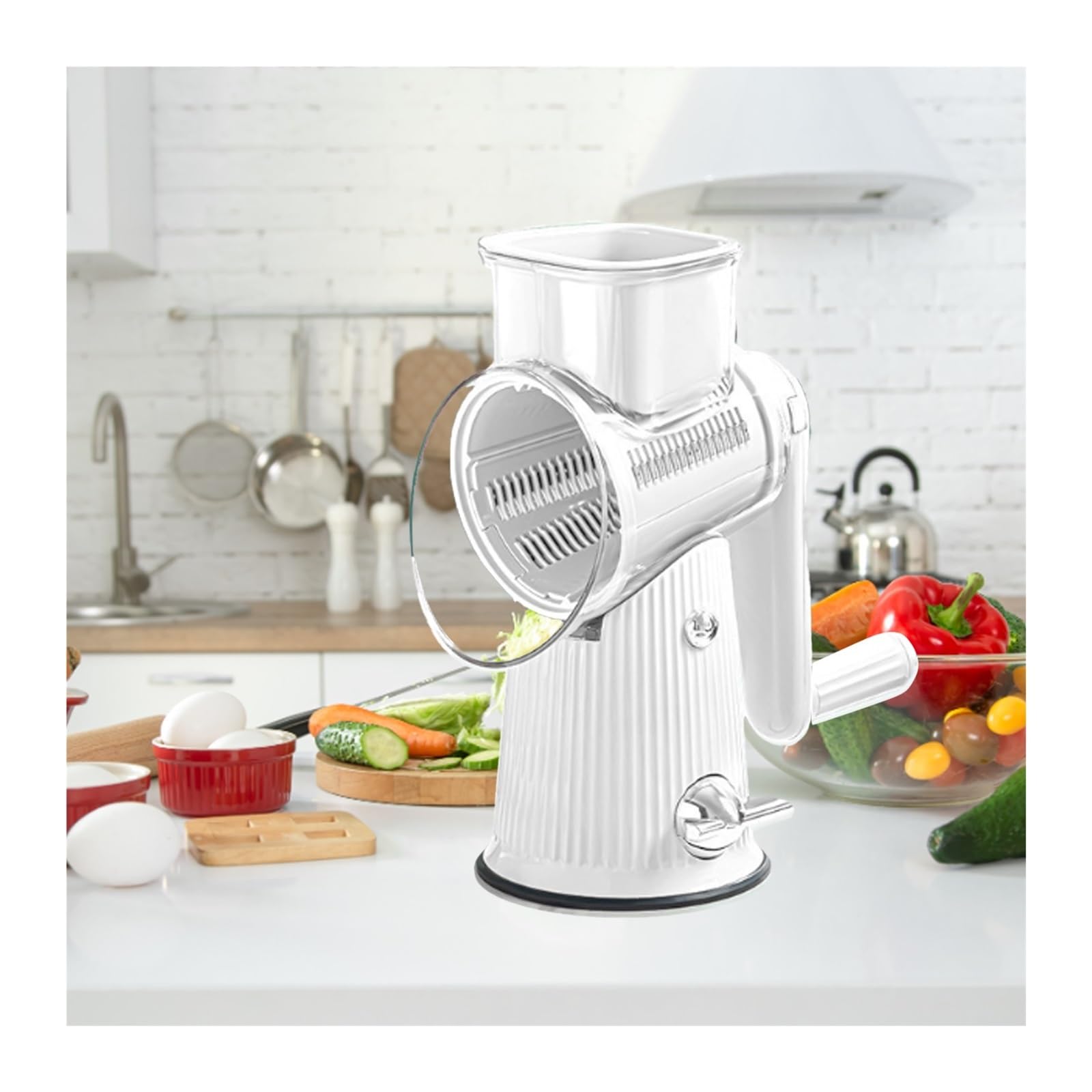 Amazon.com: Rotary Cheese Grater with Handle Quick Hand Crank Cheese ...