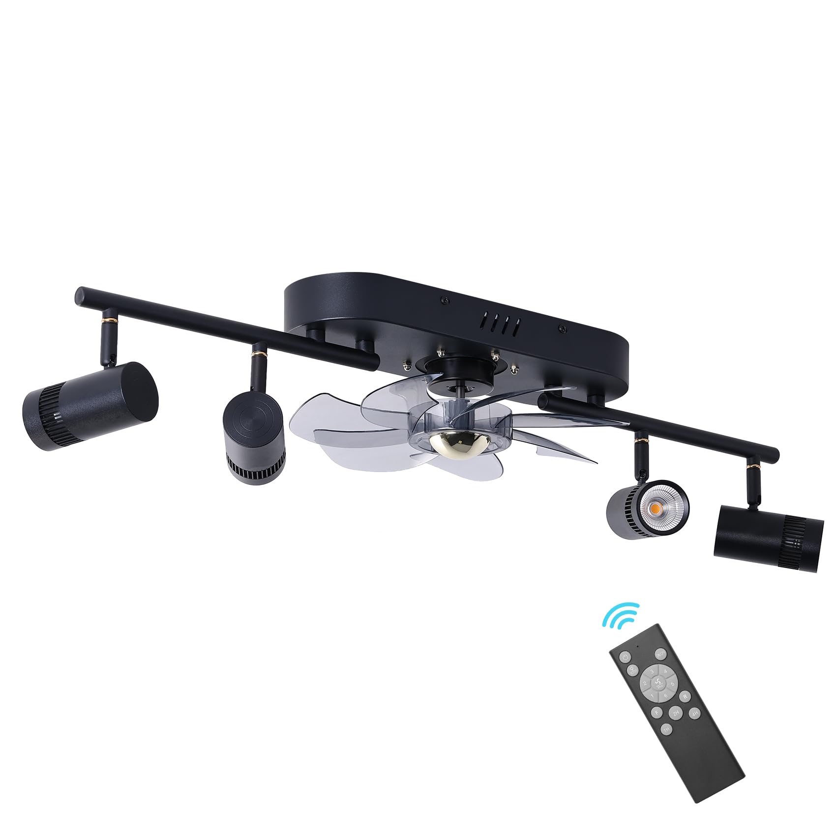 COCOSTAR LED Track Lighting Bar, Flush Mount Ceiling Fans with Lights ...