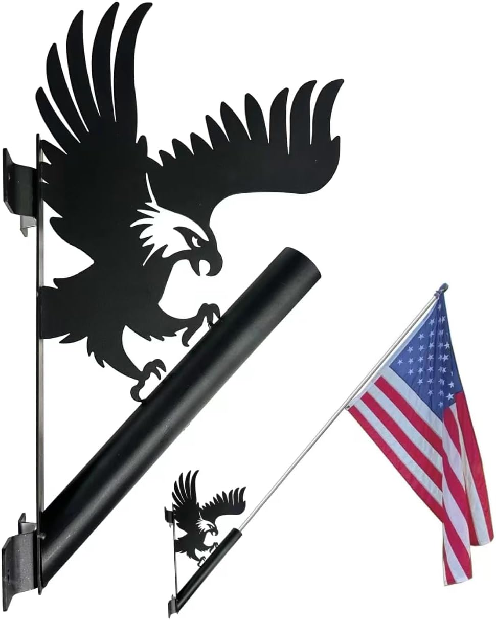 Amazon.com : CHINJCTB Flag Pole Holder for Outside House, Flag Holder ...