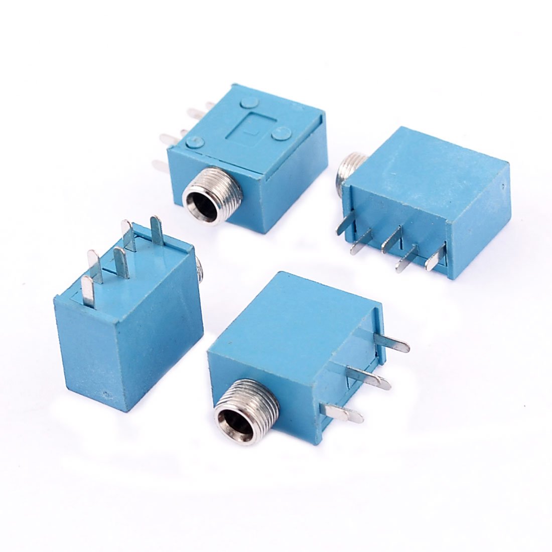 Buy IIVVERR4 Pcs 5 Terminals PCB 3.5mm Female Jacks Connectors Socket ...