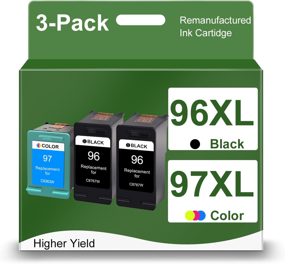 Amazon.com: SwiftInk Remanufactured Replacements for HP 96 and 97 Ink ...