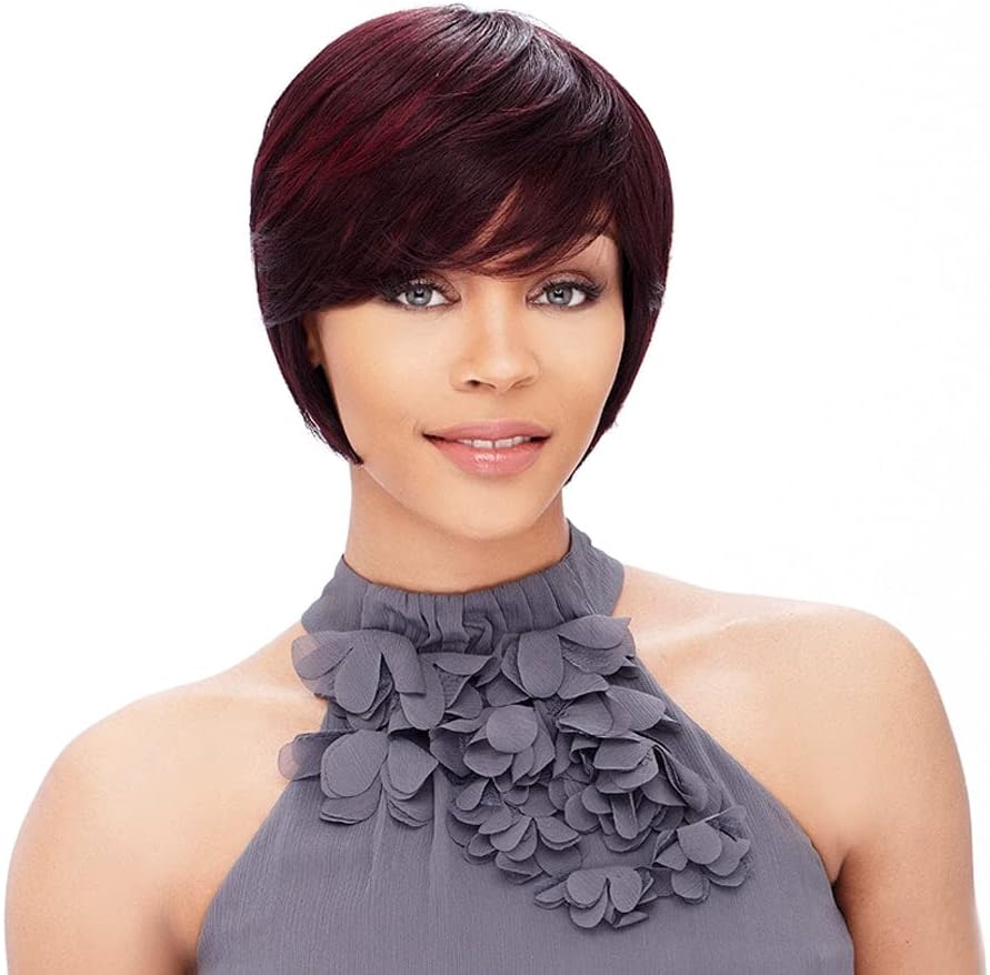 Amazon.com : Sensationnel Human Hair Bump Wig - TINY (4 - Med Brn ...