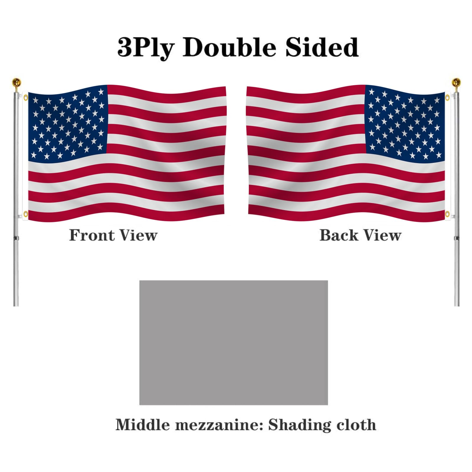 Double Sided American Flag Amazon.com : USA Flag Eagle Patriotic