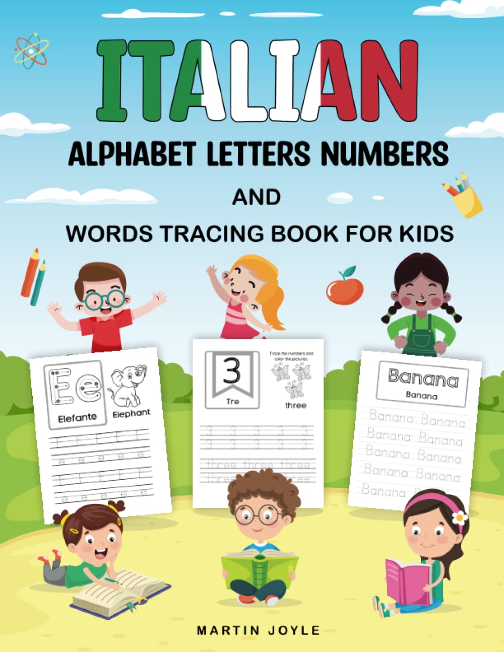 Italian Alphabet Letters Numbers and Words Tracing Book for Kids ...