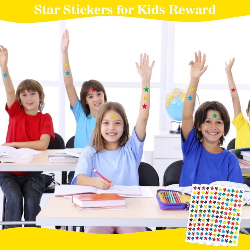 Snapklik.com : 1440 PCS Rainbow Star Stickers, Holographic Foil ...