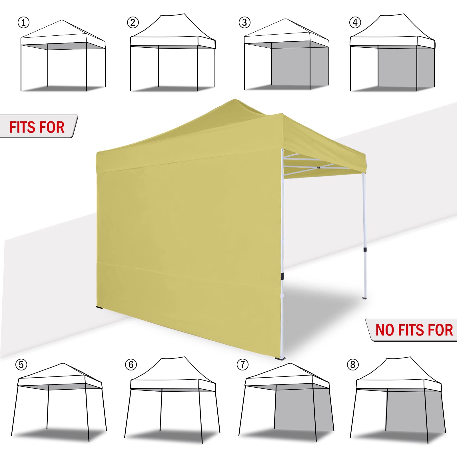 Snapklik.com : COOSHADE Instant Canopy SunWall 12x12 Canopy SideWall ...