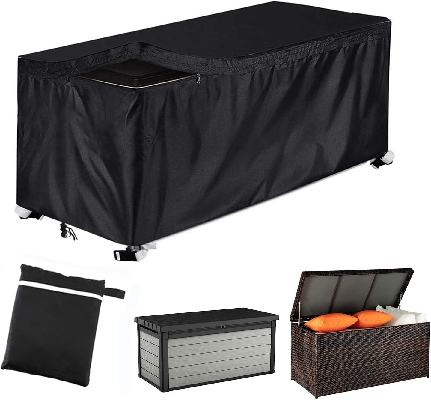 MountainLoc Garden Deck Box Cover, Storage Box Protective Covers With ...