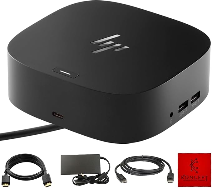 Amazon.com: HP 26D32AA USB-C Dock G5 Bundle - HP Docking Station for ...