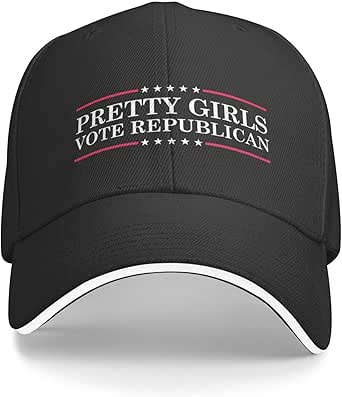 Generic Pretty Girls Vote Republican American Flag Baseball Cap ...