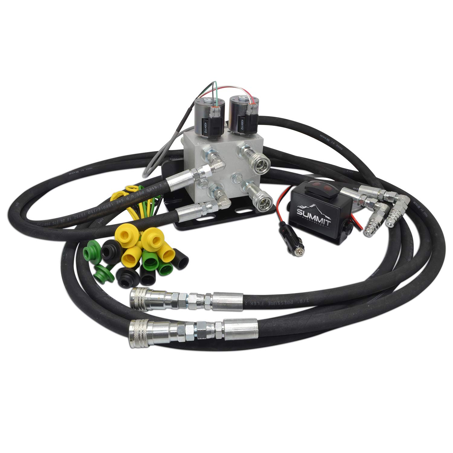 Summit Hydraulics Electric Single Rear Remote Kit, Compatible with JD ...