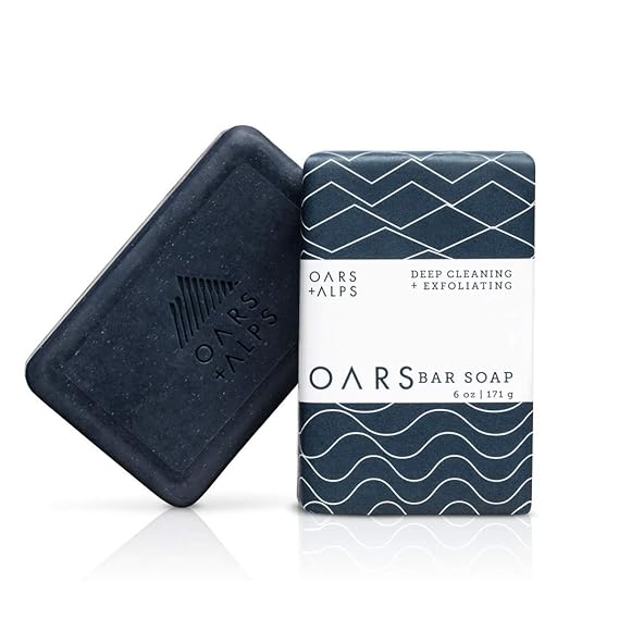 Amazon.com : Oars + Alps Blue Charcoal Exfoliating Men's Bar Soap ...