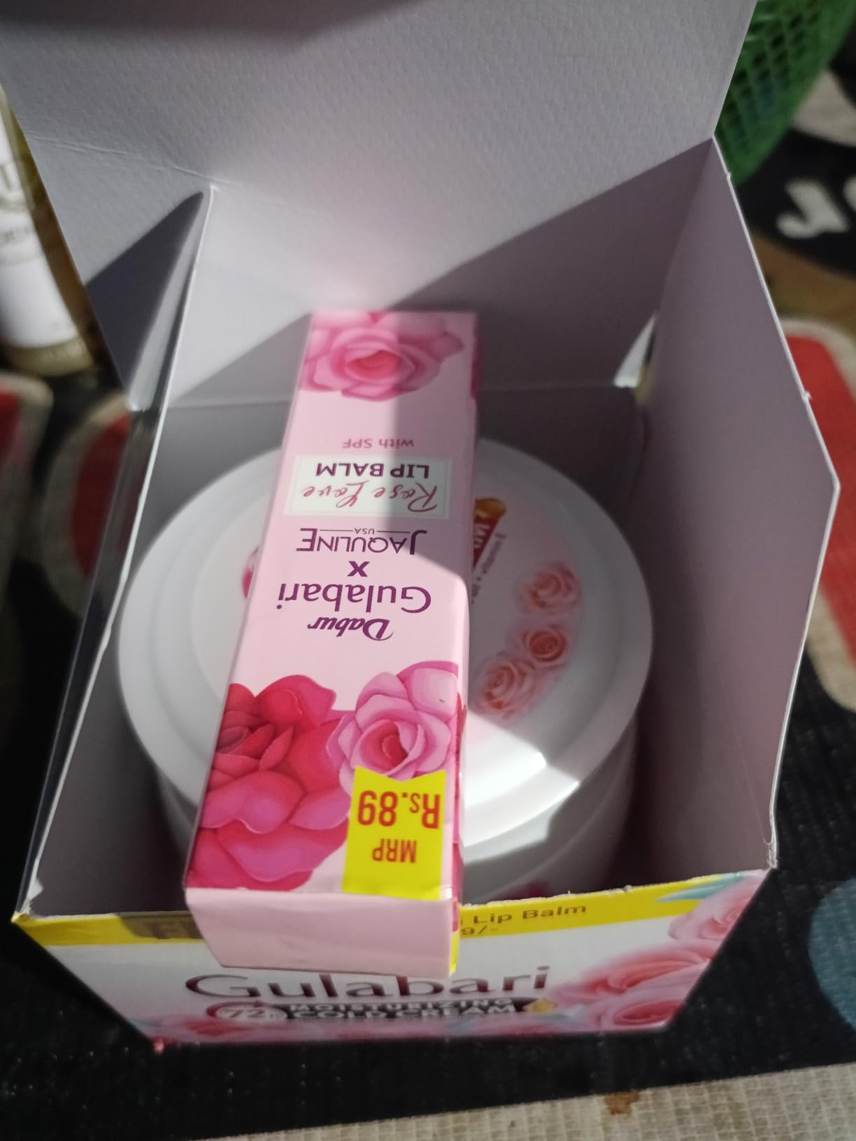 Buy DABUR Gulabari Moisturizing Cold Cream 100Gm + Gualabari Lip Balm ...