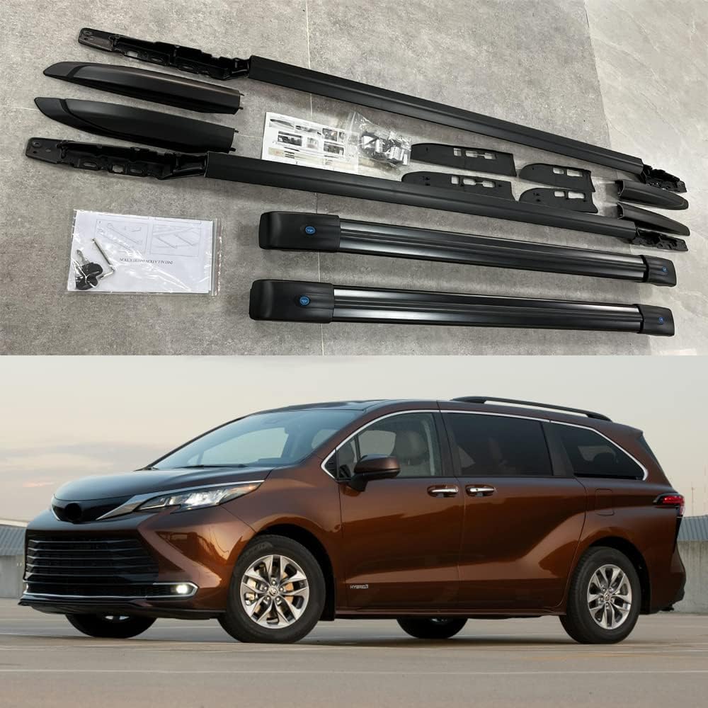 Amazon.com: 4PCS Roof Rail Luggage Baggage Racks Cross Bars Fits for ...