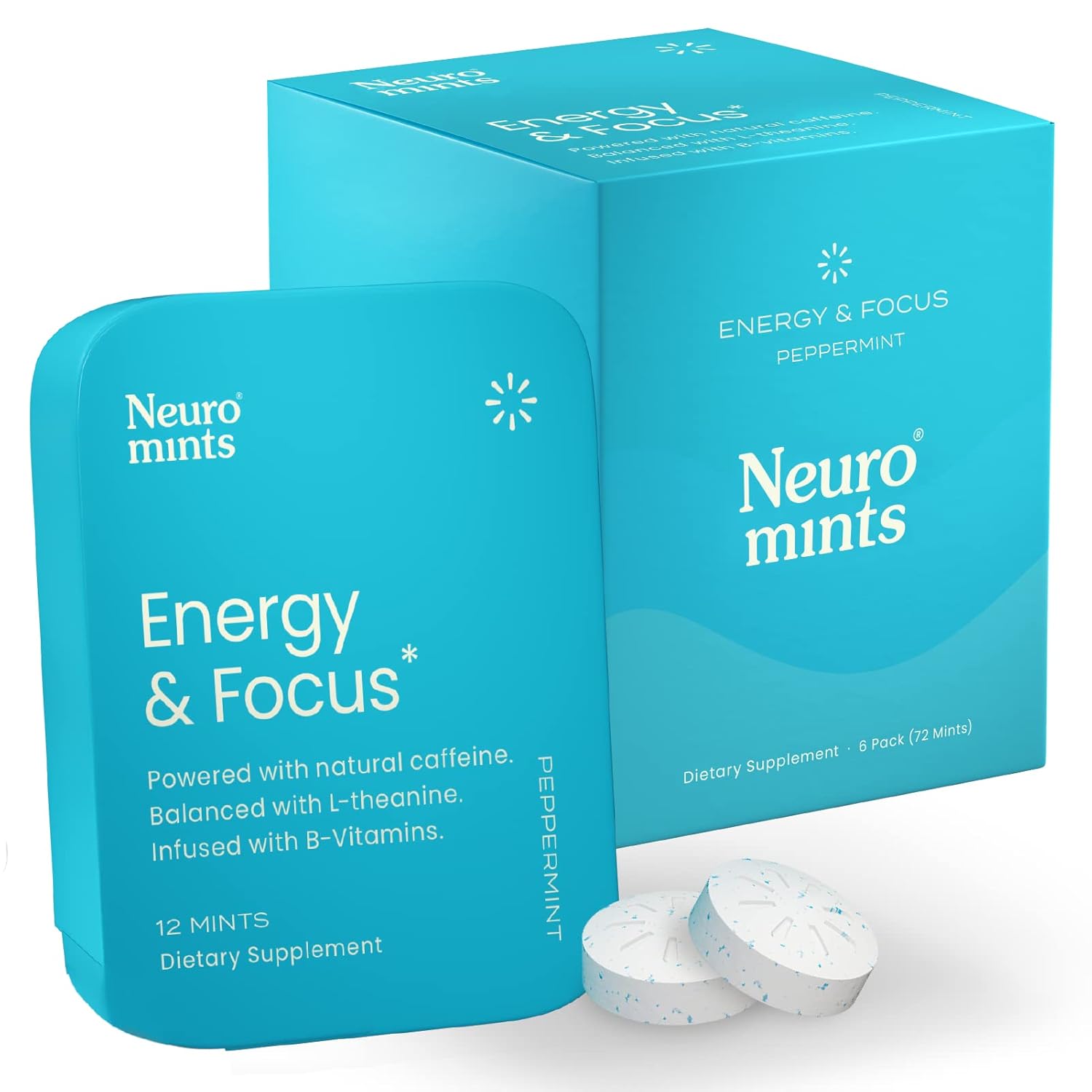 Amazon.com : Neuro Mints | Nootropic Energy Caffeine Mints | 40mg ...