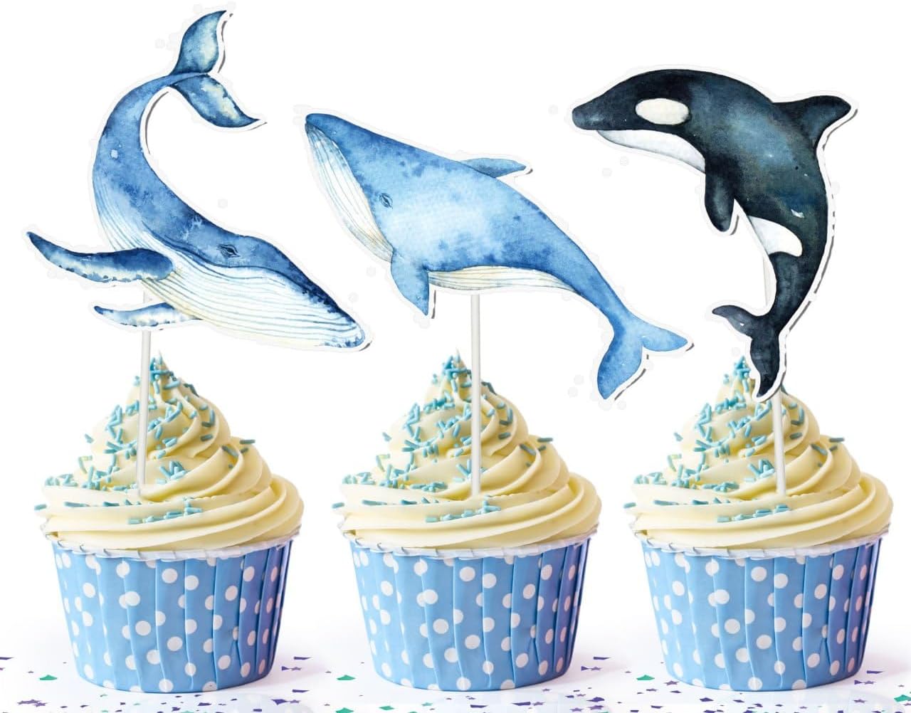 Whales Cupcake Toppers - Set of 10 Adorable Nepal | Ubuy