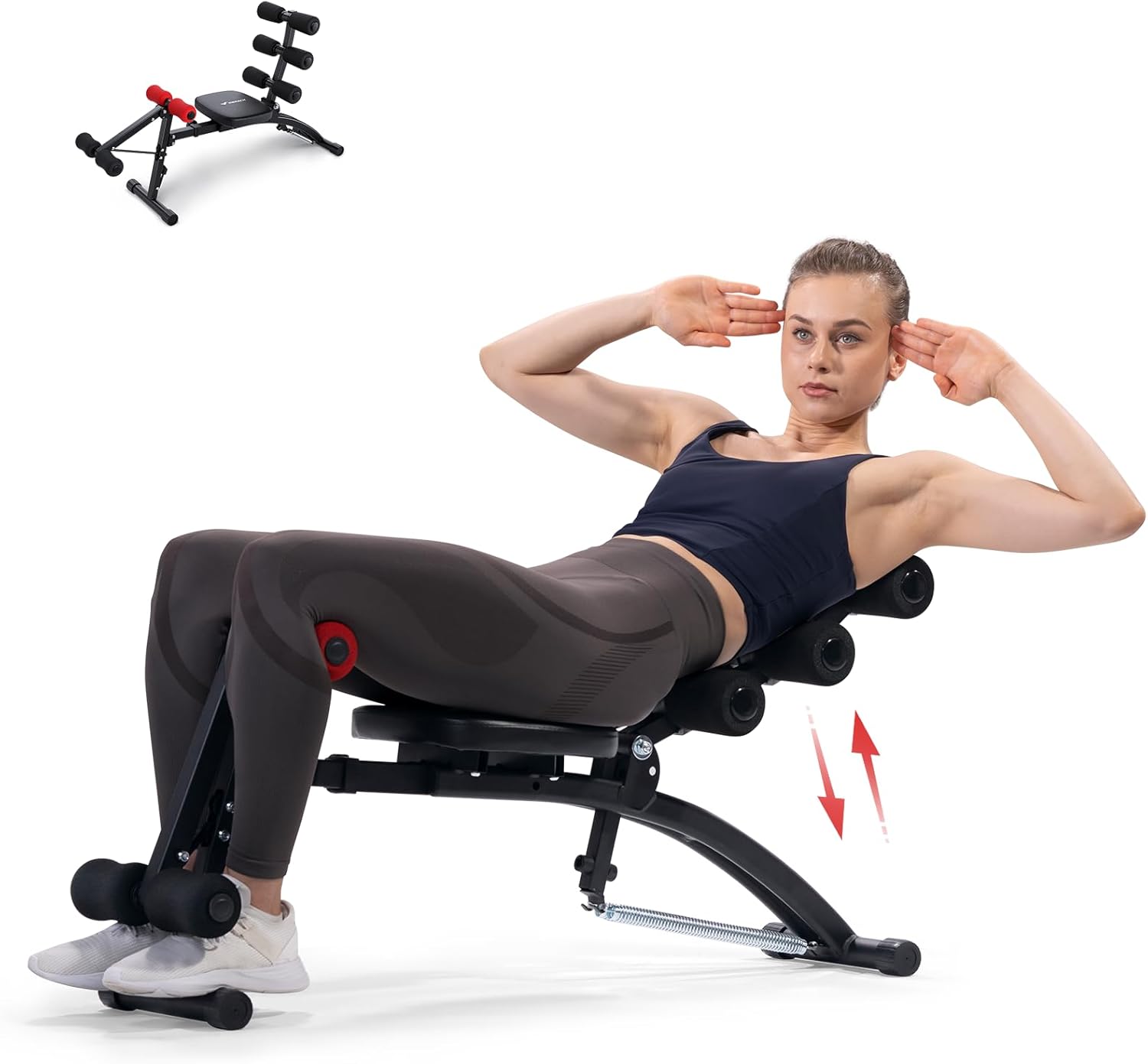 Amazon.com : MERACH Ab Machine, Multi-Functional Adjustable Ab Trainer ...