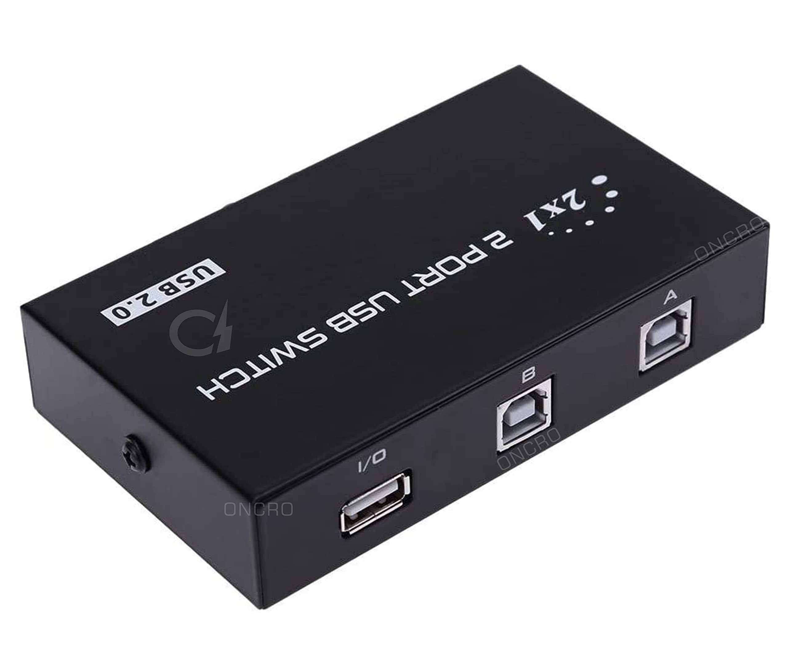 ONCRO® Printer Sharing Switch 2 Port USB 2.0, 2 Port Printer Switch ...