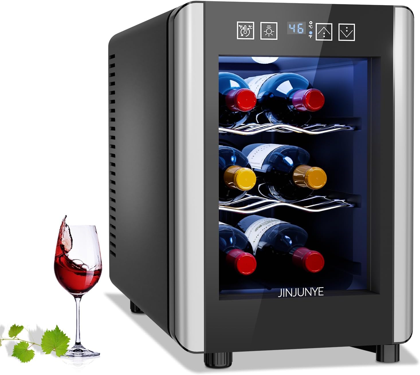 Amazon.com: Wine Enthusiast 6-Bottle Countertop Wine Cooler – Compact ...