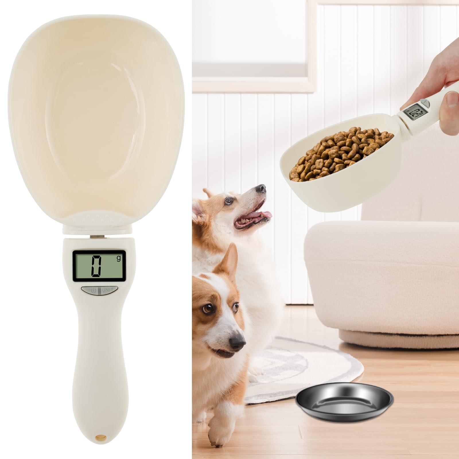 Amazon.com: XYDHQS Digital Spoon Scale for Food, 800g Pet Food ...