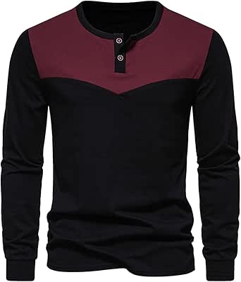 Muscularfit T Shirts for Men Cotton Long Sleeve Button Shirt Color ...