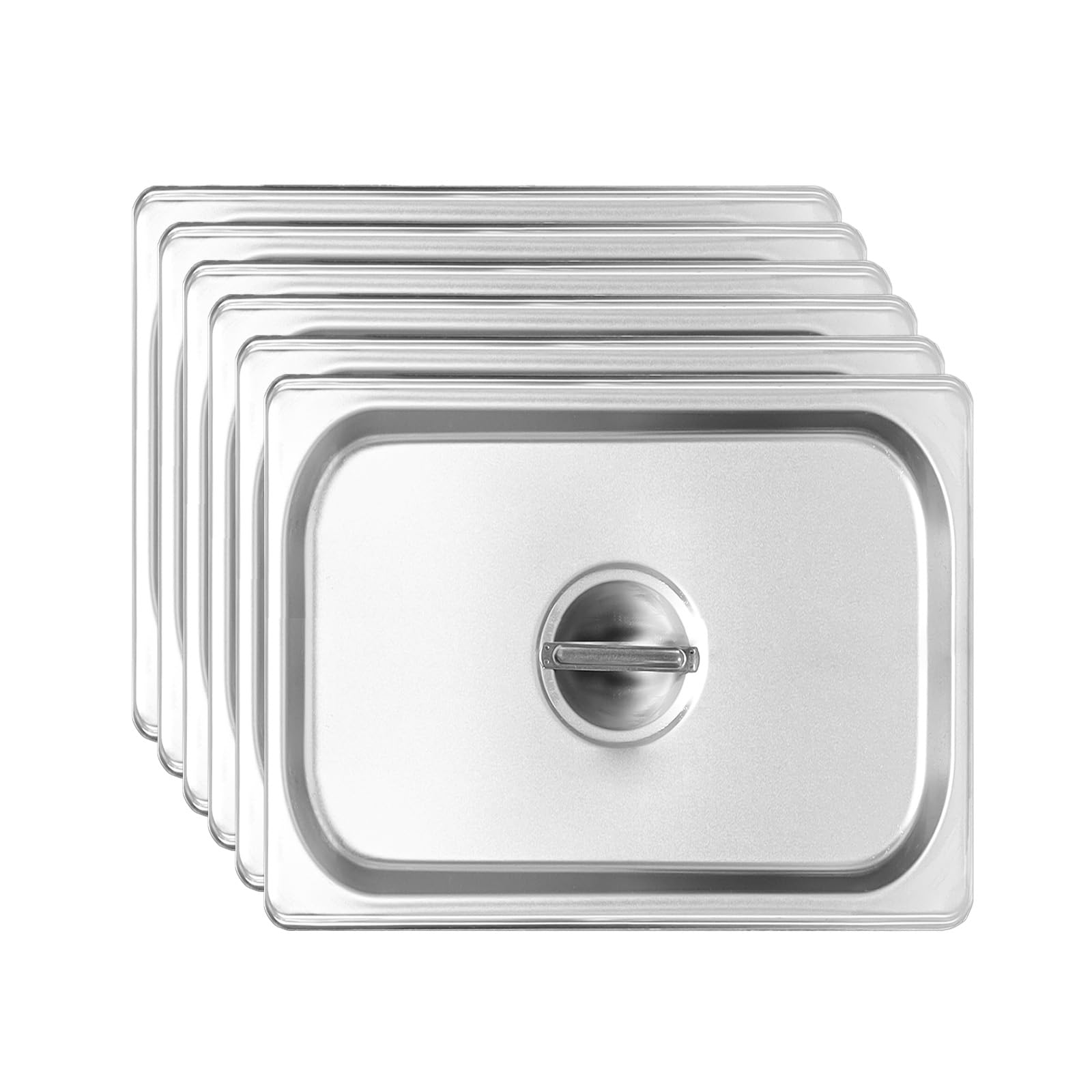 Snapklik.com : HOCCOT 6-Pack 1/2 Size Stainless Steel Steam Table Lid ...
