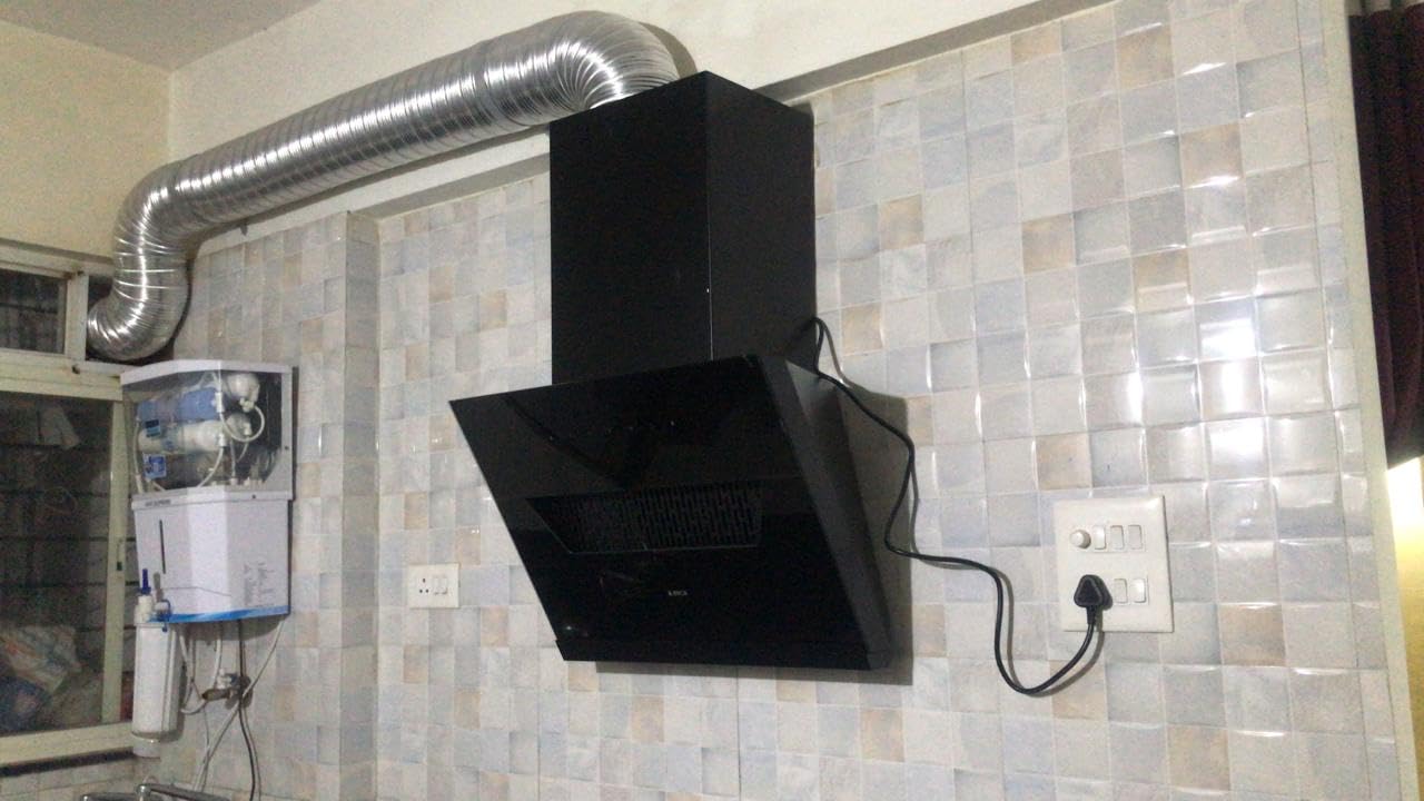 Elica 60 cm 1350 m3/hr Filterless Autoclean Angular Kitchen Chimney ...