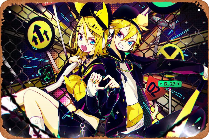 Amazon.com: Vocaloid, Rin Kagamine, Len Kagamine Anime Poster Home Wall ...