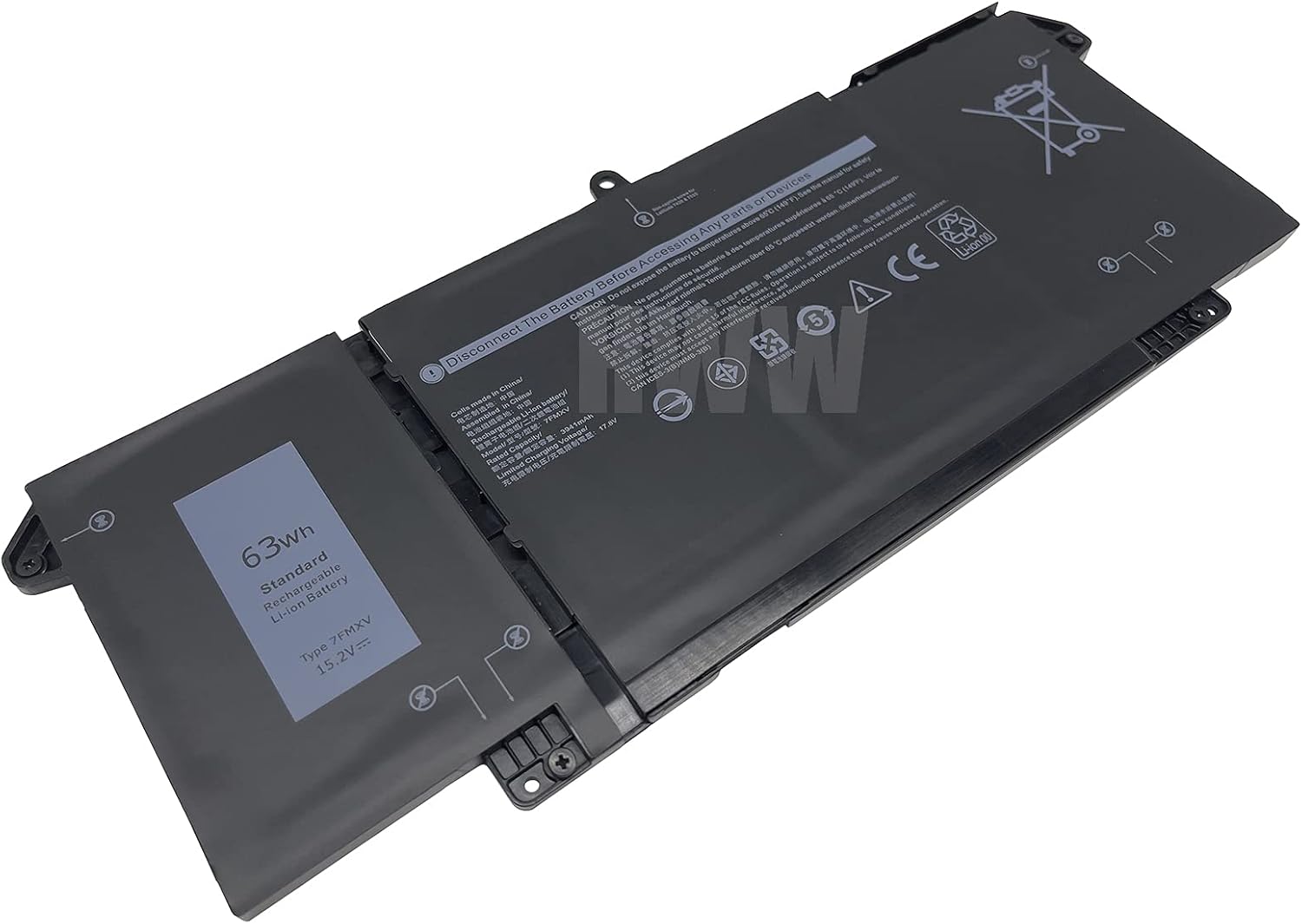 HWW New 15.2V 63Wh 3941mAh 7FMXV Battery Compatible with Dell Latitude ...