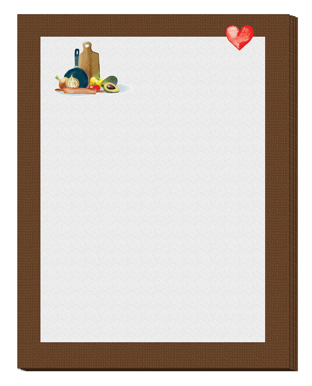 Amazon.com: Full Size Paper Recipe Pages, Pack of 25 Sheets for ...