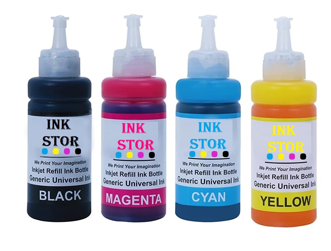 Refill Ink Kit for Use in Canon PIXMA All in One Printer MG2570S - Cyan, Magenta, Yellow & Black ...