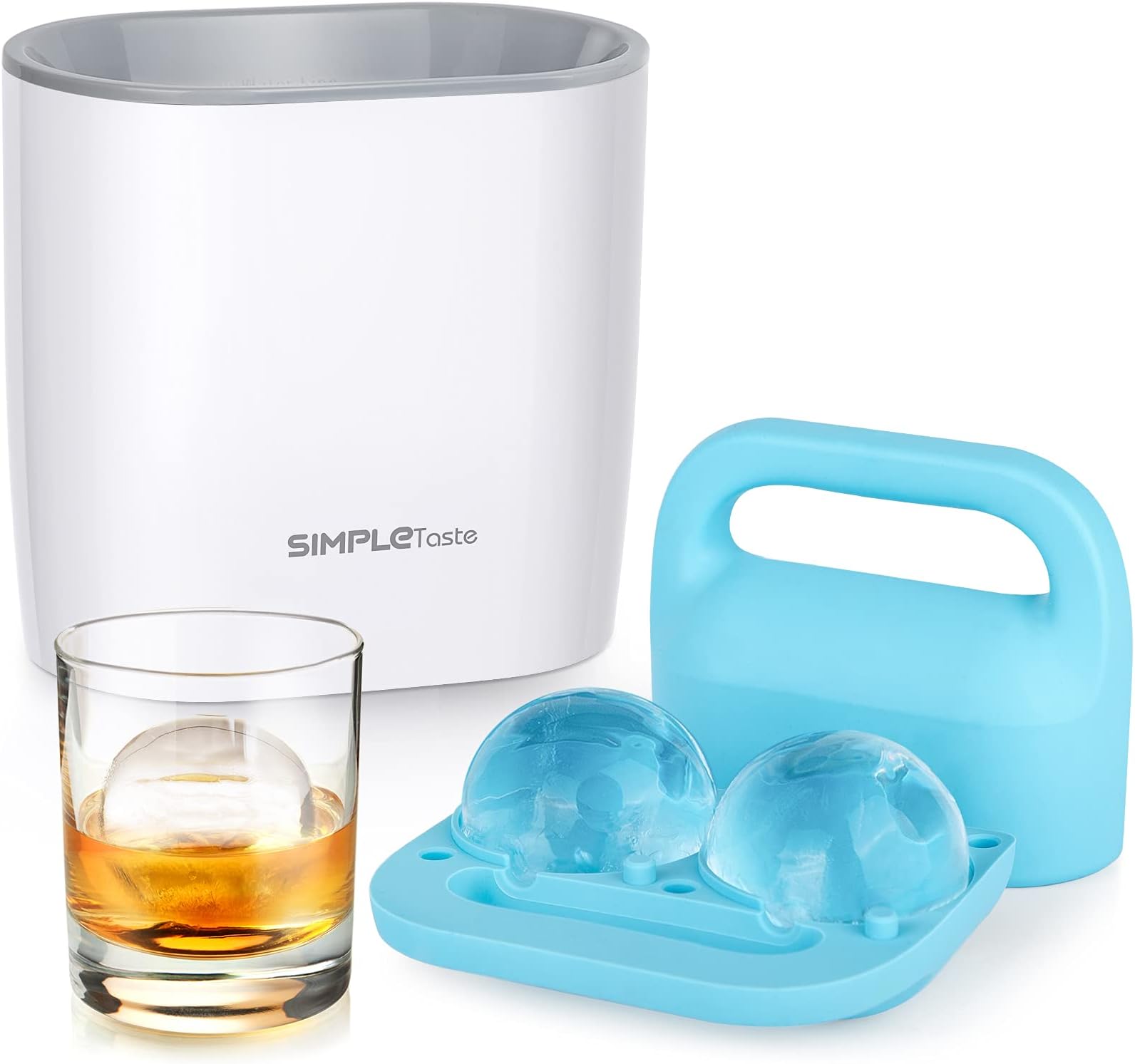 Amazon.com: Sphere Clear Ice Cube Tray - Crystal Clear 1.7 Inch Ice ...