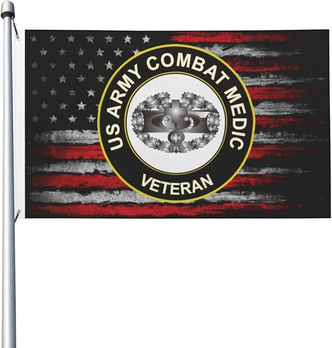 Amazon.com : Army Combat Medic Veteran Flag 3x5 Ft Outdoor Double Sided ...