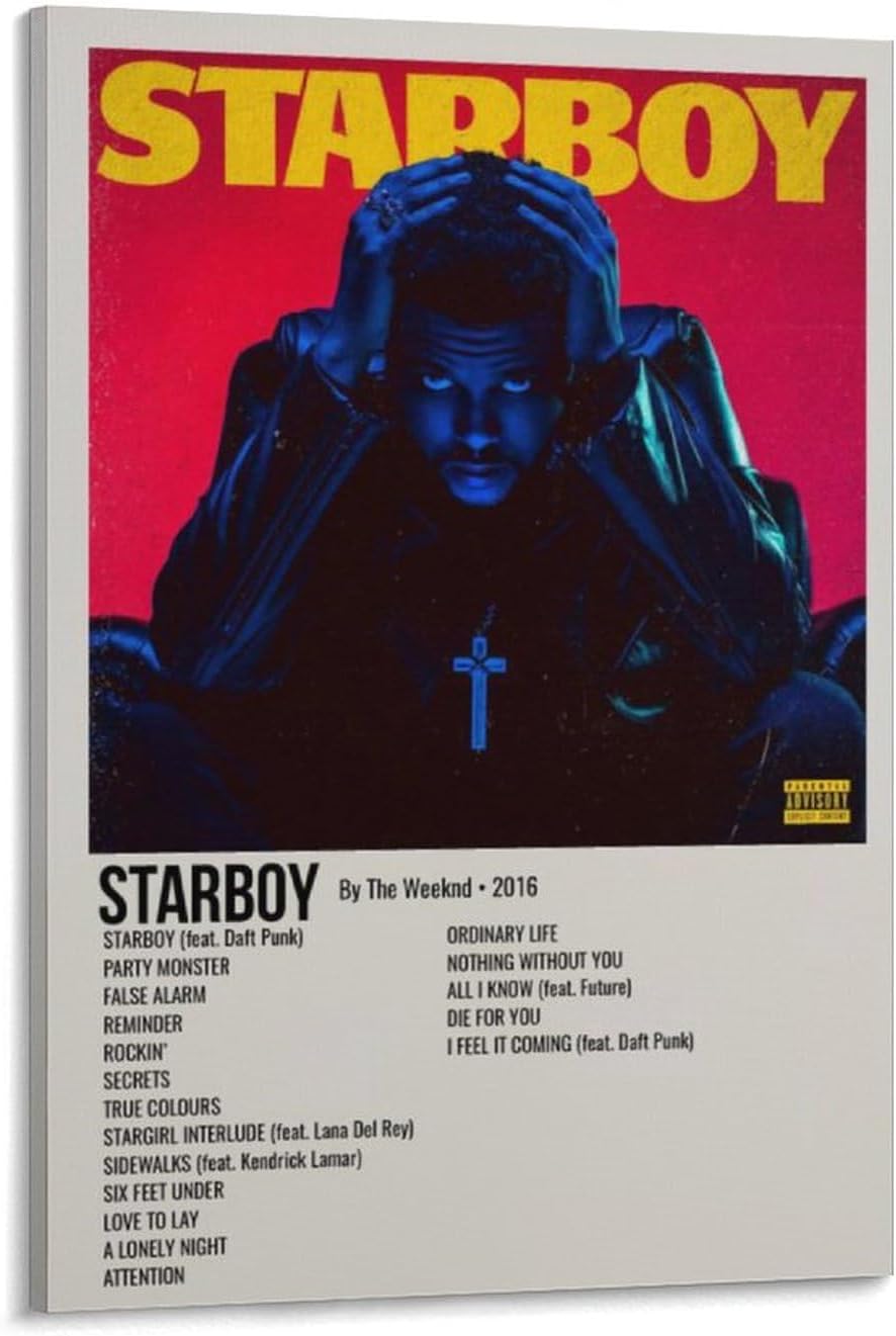 Amazon.com: Starboy Album Cover Poster Room Aesthetic Poster Print Art ...
