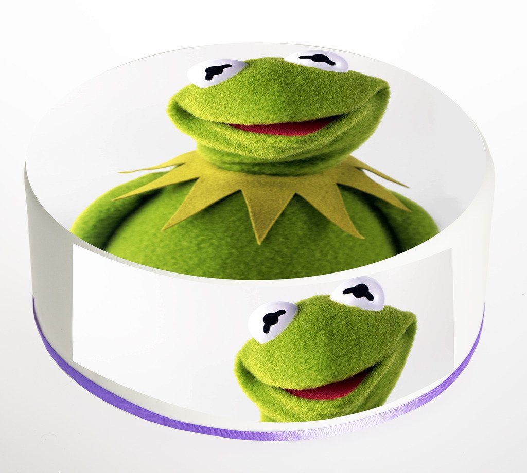 The Muppets Kermit The Frog Cake Topper Round Cake Topper | Desertcart ...