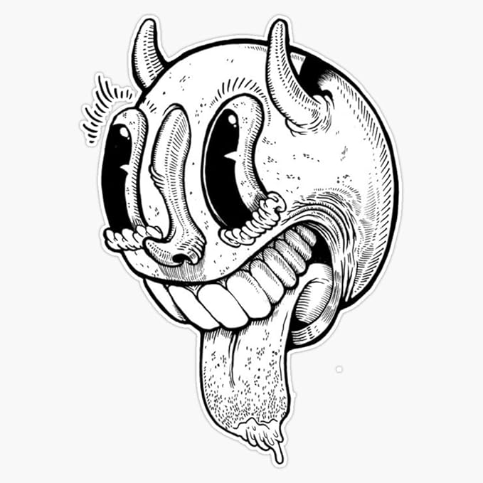 Amazon.com - Ghostemane Illustration Sticker Vinyl Waterproof Sticker ...