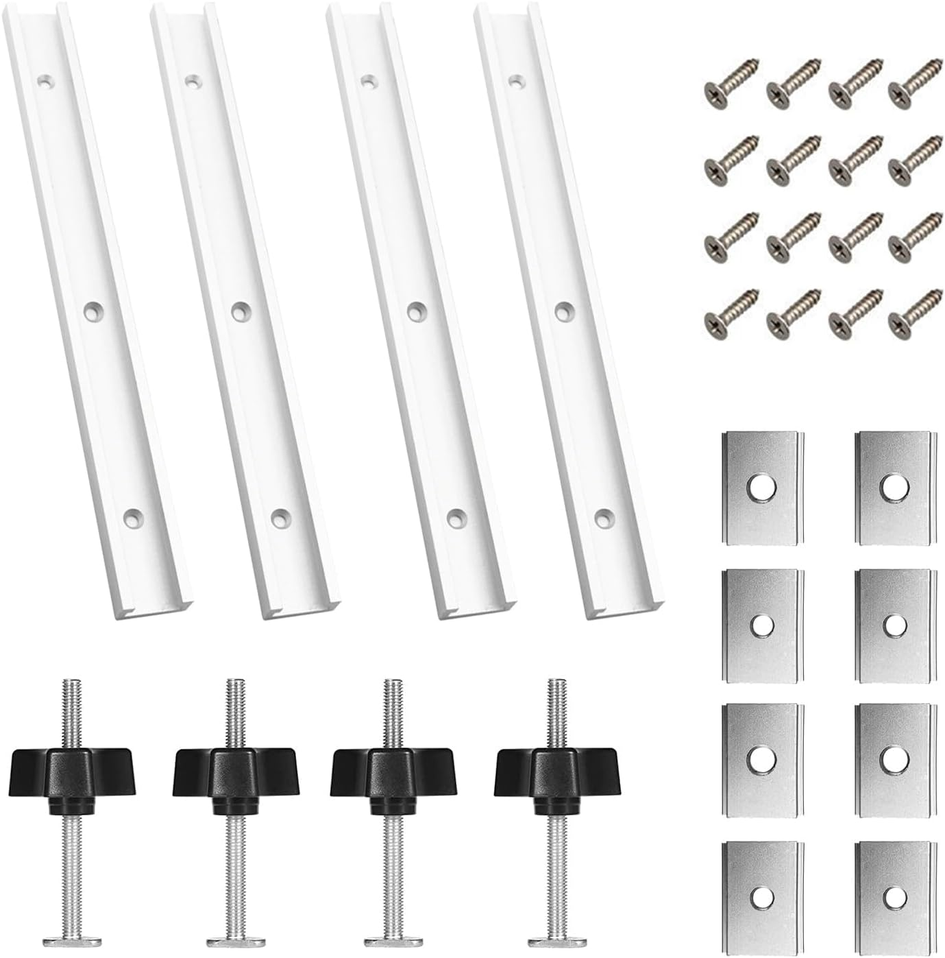 Lot de 4 Rail de Guidage Scie Sur Table, Rails Aluminium T Track de ...