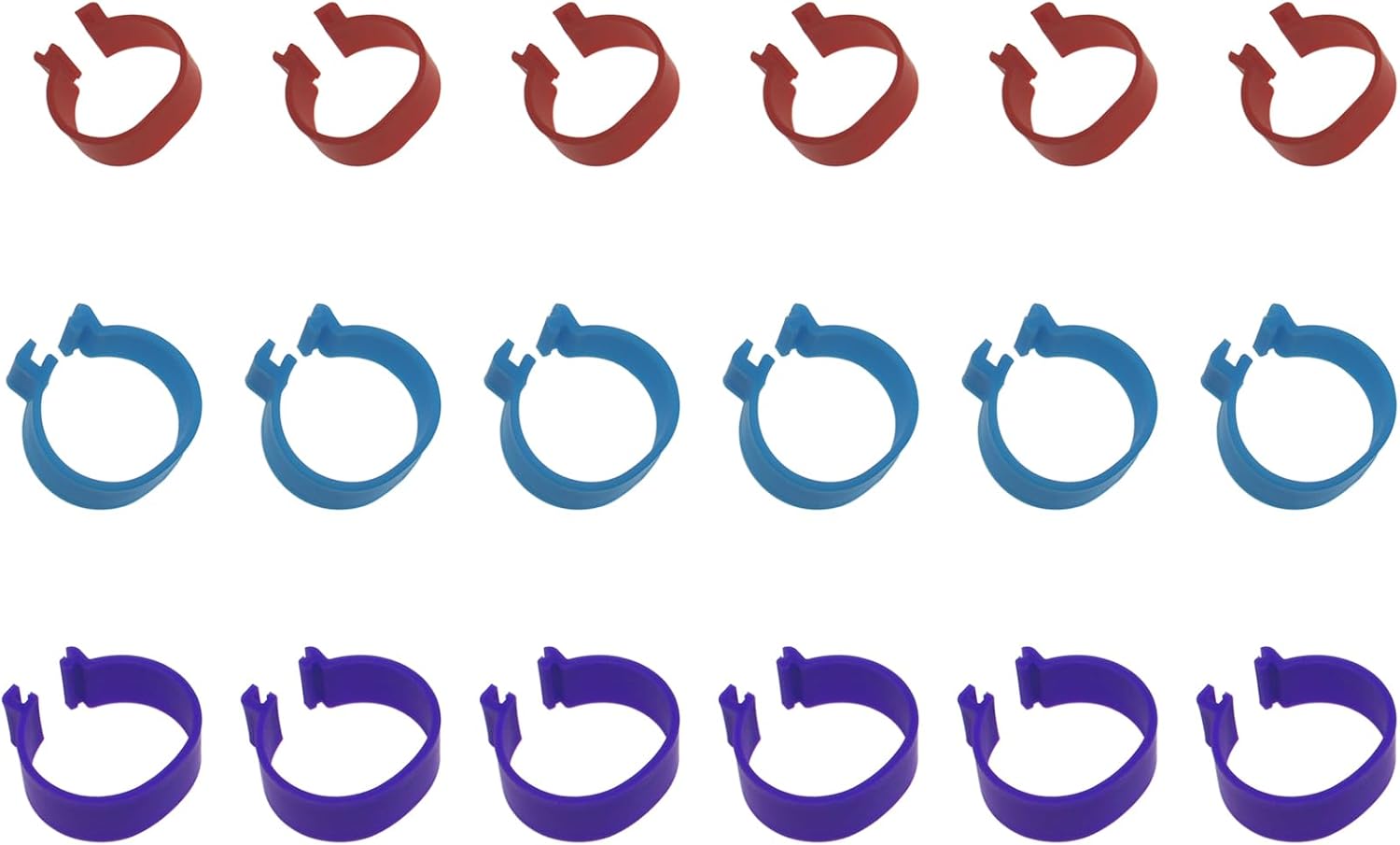 Amazon.com: HAJXZH 120PCS Chicken Bands 3 Defferent Size Plastic ...