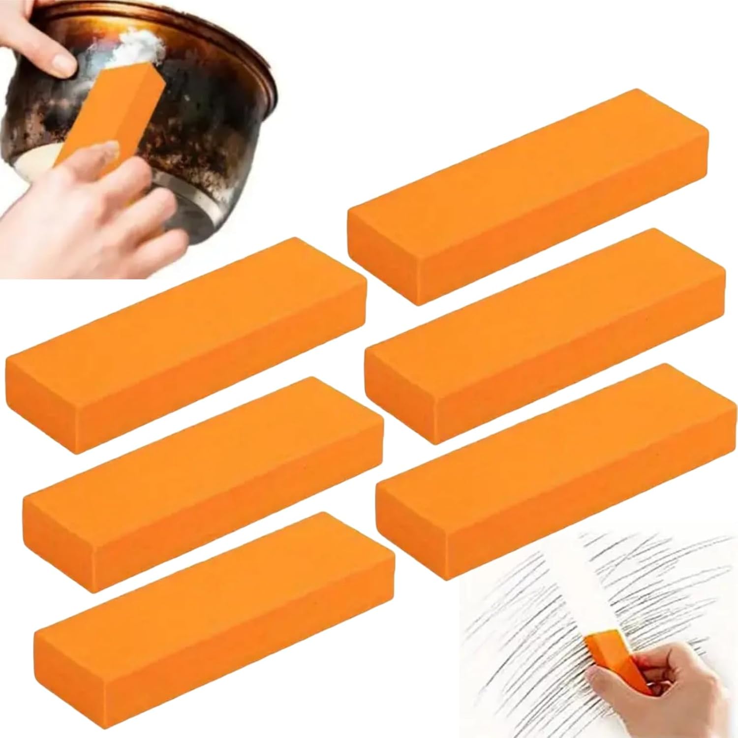 6PCS Stainless Steel Scratch Eraser,Sink Stain Scratch Remover,Kitchen ...