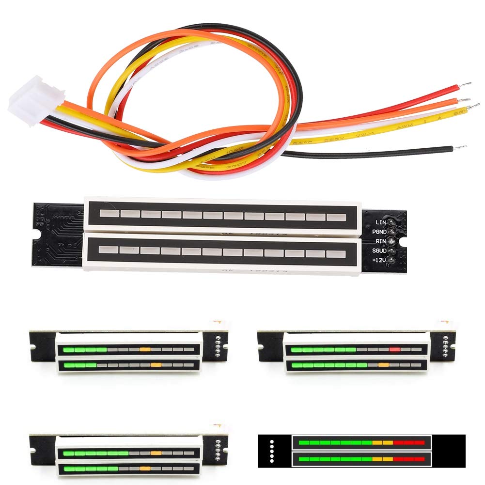 Amazon.com: Zerodis Audio Spectrum Analyzer, DIY Dual 12 Level Audio ...