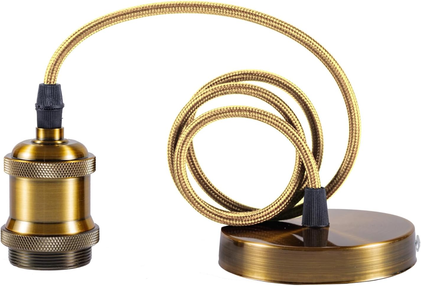 Icole Vintage Pendant Light Fitting, Modern Retro Industrial Style E27 ...