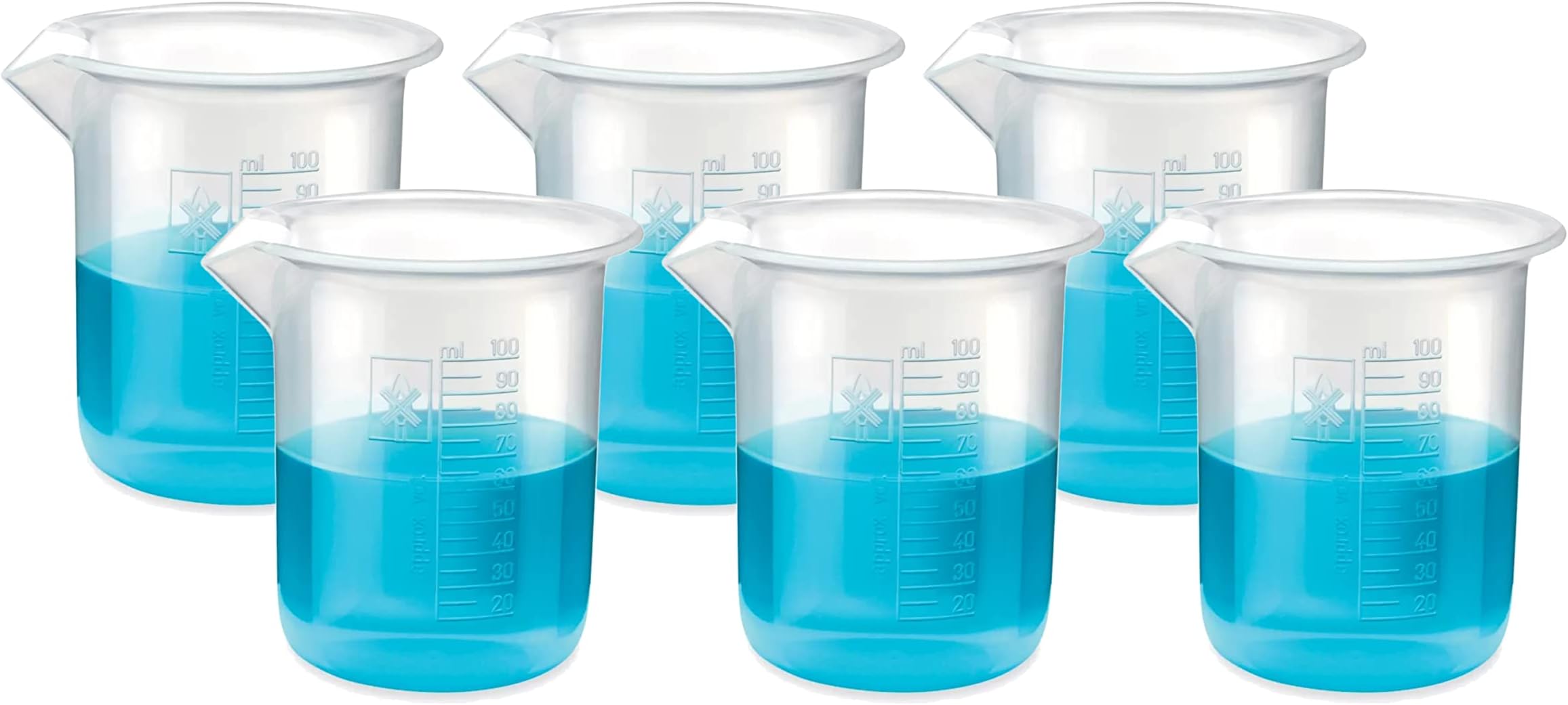 Bello Polypropylene Plastic Beaker 100 ml with Graduation Marks, Pack ...