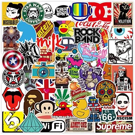 Amazon.com: Stannny 100 Cool Stickers, Waterproof Colorful Aesthetic ...