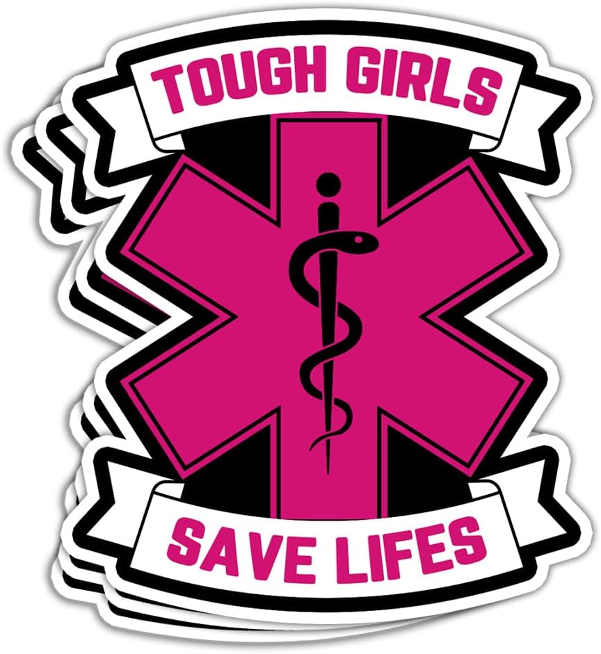 HOSALA Pegatina Tough Girls Save Lives (3 unidadespaquete) Funny EMT ...
