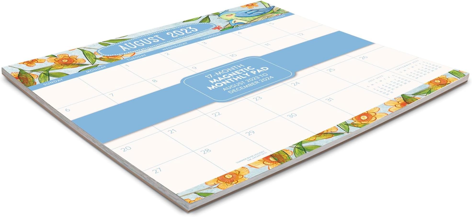 Amazon.com : Orange Circle Studio 2024 Magnetic Monthly Calendar Pad ...