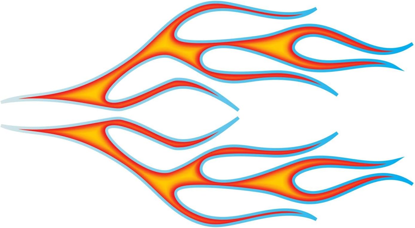 Amazon.com - Flame Decals - 2pc Set - Classic Hot Rod Flames for Car ...