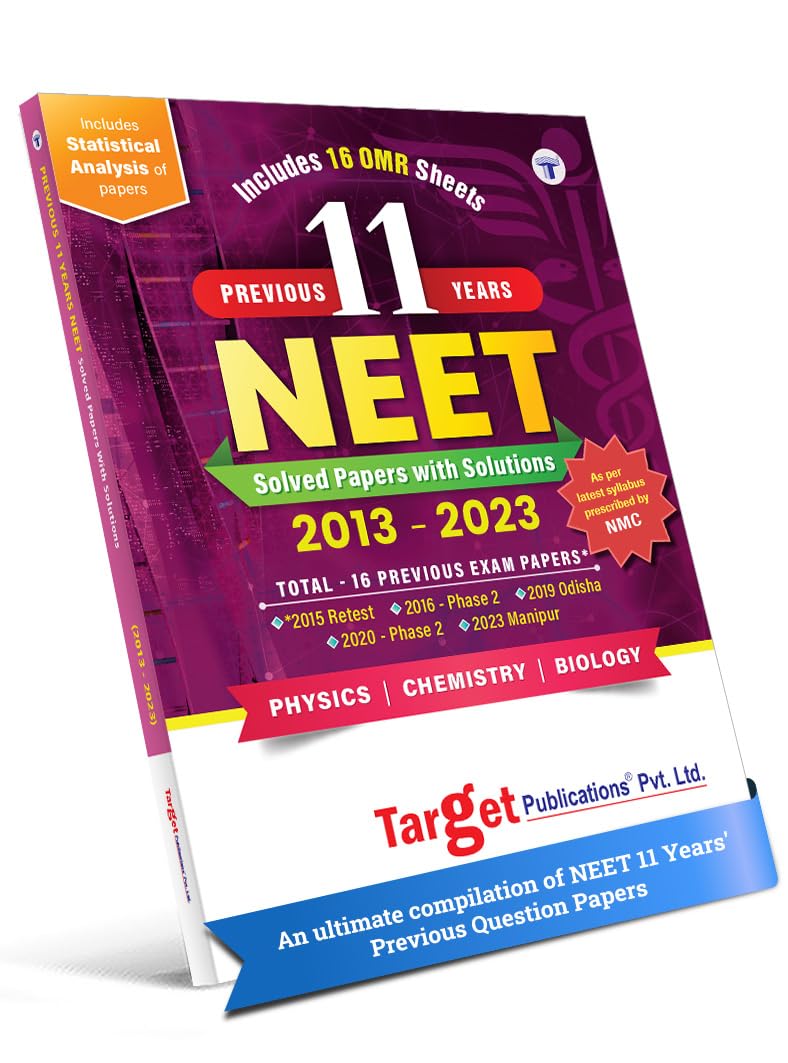 Buy NEET Previous Year Solved Papers with Solutions | Includes 11 Years ...