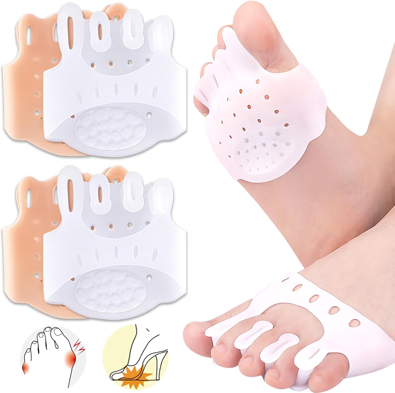 Amazon.com : Toe Separators Toe Spacers Correct Toes Breathable Soft ...