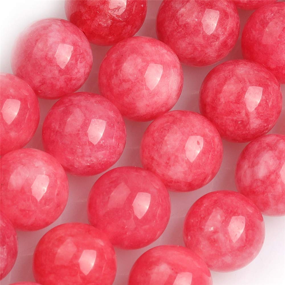 Yellow Round Stone Jade Loose Beads Vbrant Red Jade Smooth Round 4mm ...