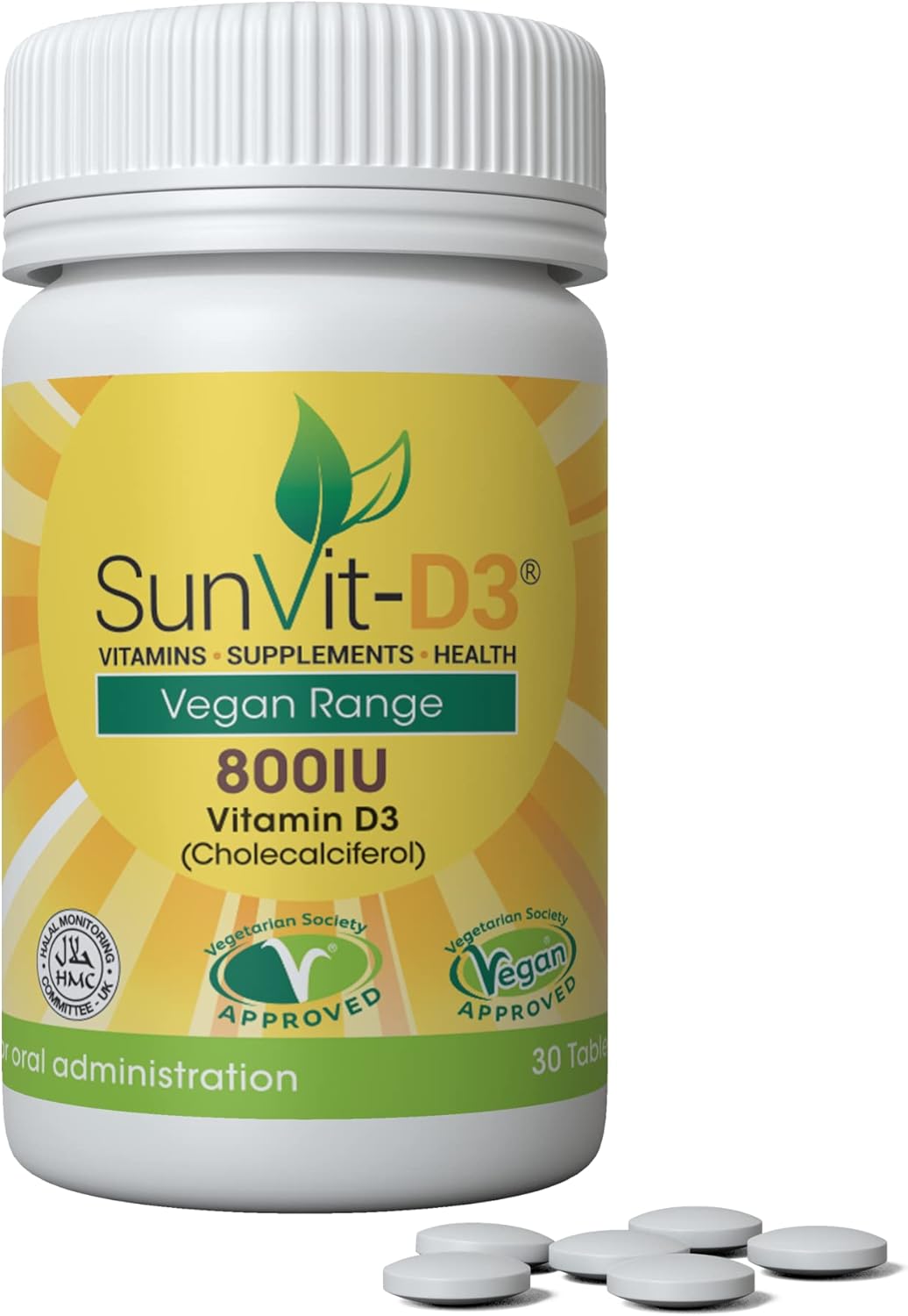 Sunvit-D3 Vegan Lichen D3 Vitamins Tablets - Vegan Vitamin D Tablets ...